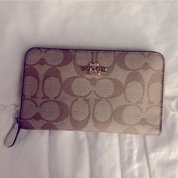 Coach | Bags | Coach Slim Zip Wallet In Signature Canvas | Poshmark